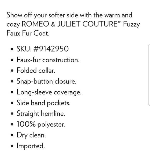 Romeo & Juliet Couture | Jackets & Coats | Romeo Juliet Fuzzy Faux Fur Coat In Grey | Poshmark